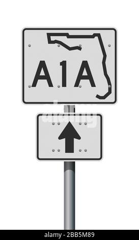 Florida road and highway map. Vector illustration Stock Vector Image ...