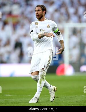 Madrid's Sergio Ramos in action during the Champions League Group D ...