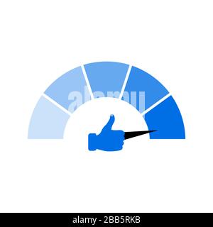 Social score icon score meter vector male user person profile avatar ...