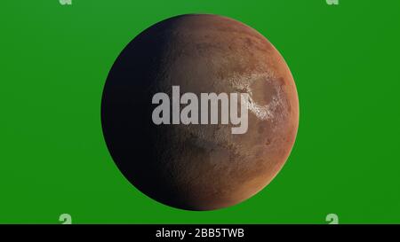 Realistic Mars. Perfect for your own background using green screen. 3d ...
