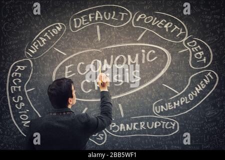 Global recession symbol. Concept words Global recession on wooden ...