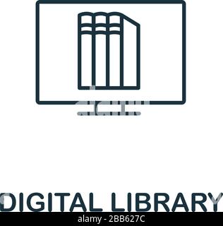 Digital library icon Stock Vector Image & Art - Alamy