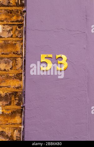 House number 53 Stock Photo - Alamy