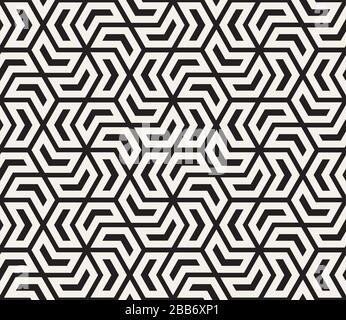 Pattern of geometric shapes. Hexagon mosaic cells with padding and ...