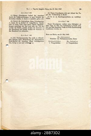 basic law of the Federal Republic of Germany Stock Photo - Alamy