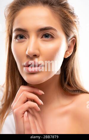 natural young girl lips without makeup closeup Stock Photo - Alamy