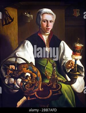 Maerten van Heemskerck (Heemskerck, 1498-Haarlem, 1574). Portrait of a ...