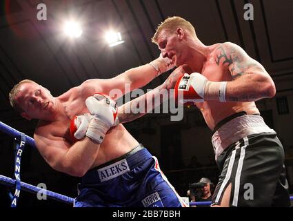 Tom Dallas (Chatham, black shorts) defeats Aleksandrs Selezens (Latvia ...