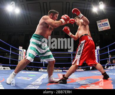 Sam Sexton (Norwich, red shorts) defeats Colin Kenna (Southampton ...