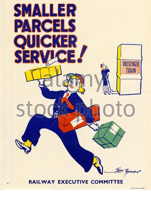 Vintage Post War 1940’s Railway Train Travel Poster 'In War And Peace ...