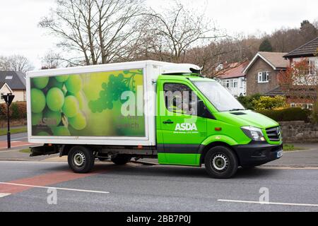 Asda supermarket delivery truck on M25 motorway with George brand ...