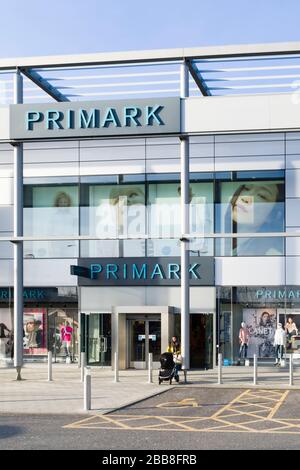 Primark store sign on a shop front facade / retail outlet entrance in ...