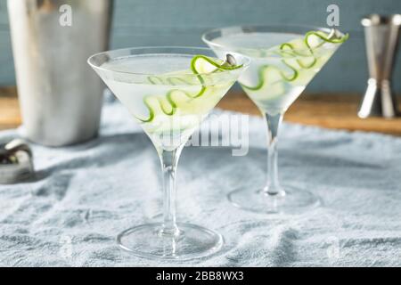Homemade Japanese Sake Cucumber Martini Cocktail with Vodka Stock Photo ...