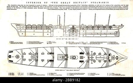 Ss Great Britain Plan Stock Photo - Alamy