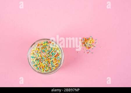 pot with colored sugar sticks for confectionery Stock Photo - Alamy