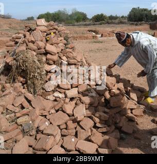 Aghmat, Morocco. 2nd Mar, 2020. The archaeological ruins near Aghmat ...