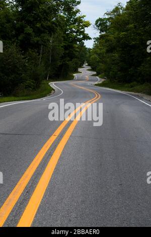 A scenic view of Washington Island, Wisconsin is seen from an ...