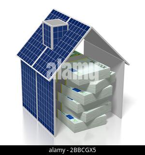 Money, solar panels concept Stock Photo - Alamy