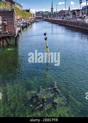 Denmark. Copenhagen. The Merman and his seven sons, belonging to the ...
