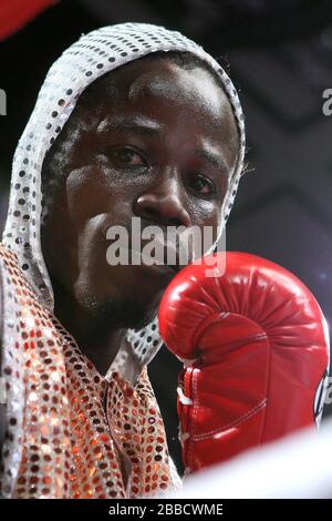 Liam Walsh (white shorts) defeats Jon Baguley in a Lightweight boxing ...