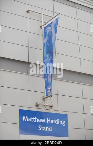 A sign for the Matthew Harding stand at Stamford Bridge Stock Photo - Alamy