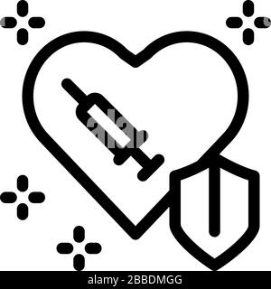 cardiac repair injection icon vector outline illustration Stock Vector ...