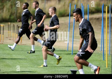Coventry City players during a training session at the Coventry ...
