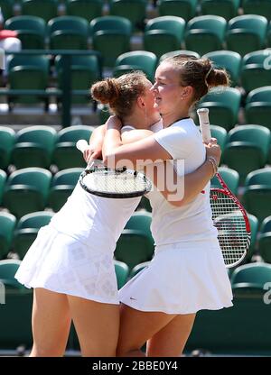 Barbora Krejcikova & Katerina Siniakova of the Czech Republic in action ...