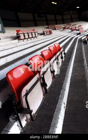 General view of the stands and seating at Wimbledon Stadium Stock Photo ...