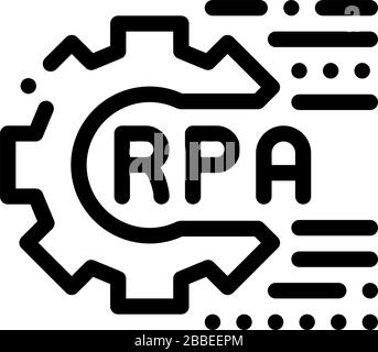 rpa settings icon vector outline illustration Stock Vector Image & Art - Alamy