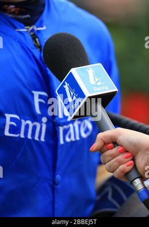 Jockey Mickael Barzalona after victory The Sandringham Stakes on day ...