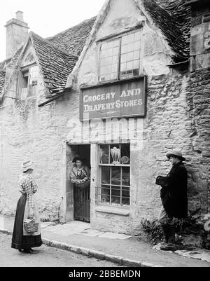 English rural idyll, probably Wiltshire, Victorian period Stock Photo ...