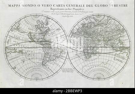 Mappa mondo o vero carta generale del globo terrestre (1674) by N ...