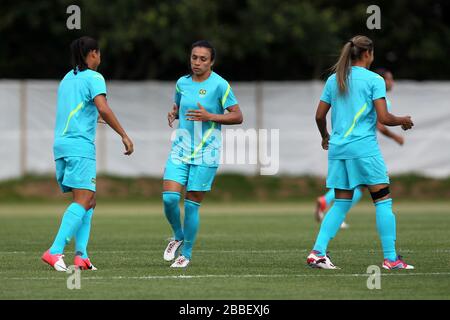 Marta, a player for Brazil, during a training session of the Brazilian ...