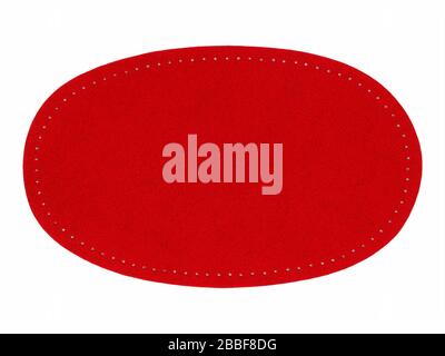 blank red felt label with copy space for text Stock Photo - Alamy