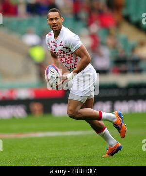 Englands Dan Norton in action against Scotland during the 2016 HSBC ...