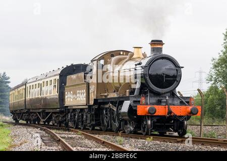 Great Western Railway 43xx Class 2-6-0 Mogul No.5322 is seen on the ...