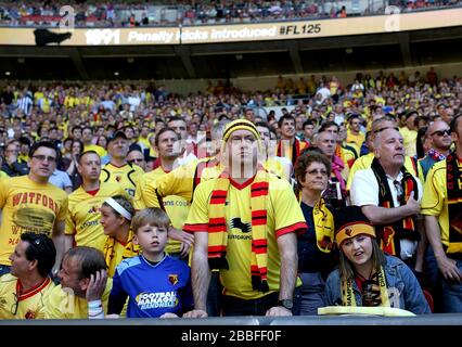 Watford fans watch the action from the stands Stock Photo - Alamy