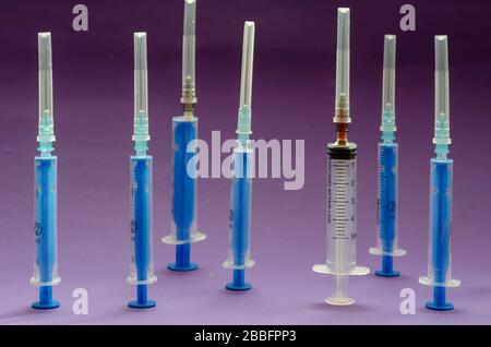 Six different syringes Stock Photo - Alamy