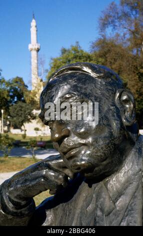 Statue of Mustafa Kemal Ataturk, the founder & former president of ...