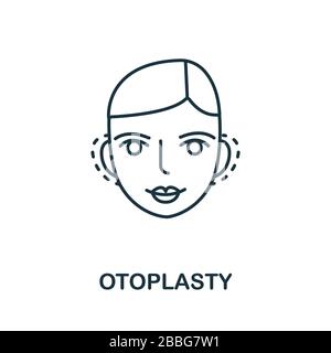 Otoplasty (ear correction) plastic surgery, conceptual illustration ...