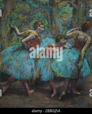 Dancers in Blue, by Edgar Degas, 1890, Musee D'Orsay Paris France Stock ...