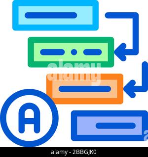 graphical automatic algorithm icon vector outline illustration Stock ...
