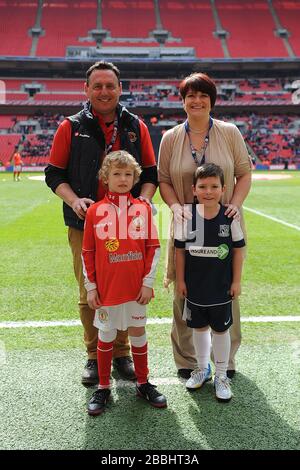 A Crewe Alexandra mascot and Southend United mascot pose for a ...