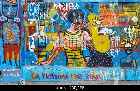 Fence murals at Fábrica de Arte Cubano, Vedado, Havana, Cuba Stock ...