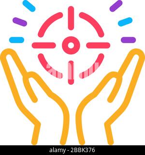 exaltation of purpose icon vector outline illustration Stock Vector ...