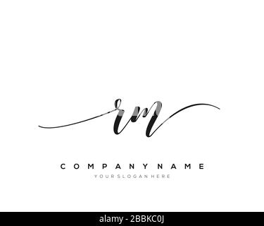 RM handwriting logo with circle template vector logo of initial wedding ...