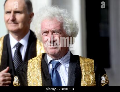 Supreme Court Judges procession into Westminster Abbey Stock Photo - Alamy