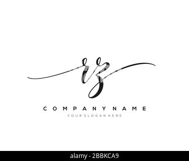 RZ Initial handwriting logo with circle Stock Vector Image & Art - Alamy