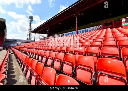 General view of the seating at Oakwell ahead of the match Stock Photo ...